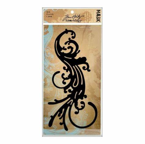 Tim Holtz Idea-ology Mask Flourish | Dragonfly Designs